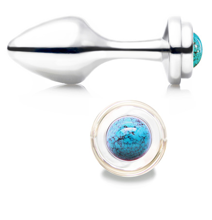 PLUGSMITH Jewel Butt Plug Silver Star Medium – Türkis – PLUGSMITH – by ...